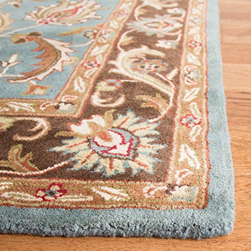 SAFAVIEH Heritage Collection 11' x 17' Blue / Brown HG812B Handmade Traditional Oriental Premium Wool Area Rug