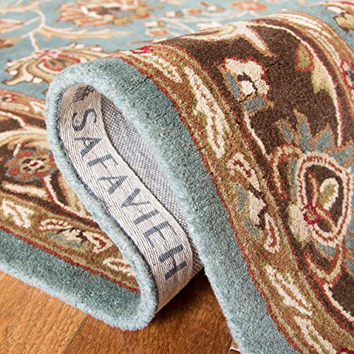 SAFAVIEH Heritage Collection 11' x 17' Blue / Brown HG812B Handmade Traditional Oriental Premium Wool Area Rug