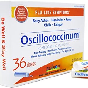 Boiron Oscillococcinum Homeopathic Medicine for flu-Like Symptoms, White, 36 Count