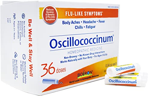 Boiron Oscillococcinum Homeopathic Medicine for flu-Like Symptoms, White, 36 Count