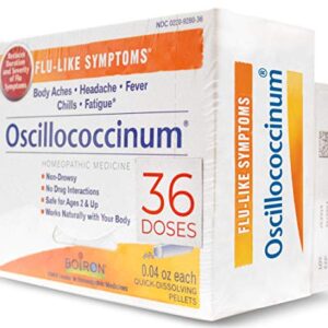 Boiron Oscillococcinum Homeopathic Medicine for flu-Like Symptoms, White, 36 Count