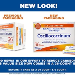 Boiron Oscillococcinum Homeopathic Medicine for flu-Like Symptoms, White, 36 Count