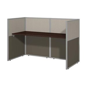 bush business furniture easy office 60w straight desk closed office in mocha cherry