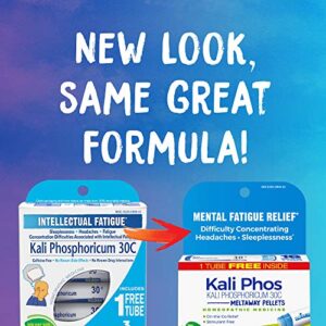 Boiron Kali Phosphoricum 30C Homeopathic Medicine for Headaches, Sleeplessness, Mental Fatigue, and Concentration Difficulties - 3 Count (240 Pellets)