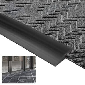 Urdrsaf 10Ft Black Floor Transition Strip Floor Edging Trim PVC Threshold Strips Suitable for Thickness Less Than 5mm