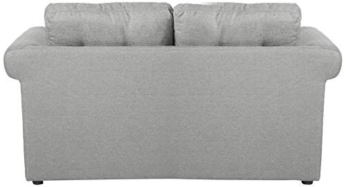 US Pride Furniture Modern Fabric Upholstered Reversible Loveseat with Sofa Bed and Tufted Finish Gray