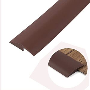 floor transition strip self adhesive,pvc carpet to tile flooring transition strip,vinyl flexible flooring transition strip for carpet threshold transition strip(5mm,9.84ft,brown)