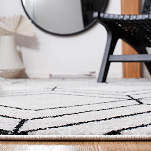 Safavieh Adirondack Collection 10' x 14' Ivory/Black ADR241A Modern Geometric Non-Shedding Area Rug