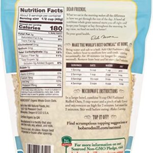 Bob's Red Mill Organic Oats Rolled Regular, 16 Ounce