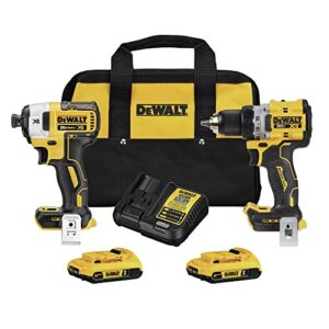 dewalt 20v max* xr cordless 1/2 in. drill/driver and 1/4 in. impact driver kit with (2) 2ah batteries & charger (dck248d2)