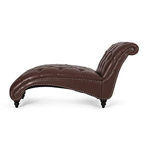 Christopher Knight Home Varnell Chaise Lounge, Dark Brown