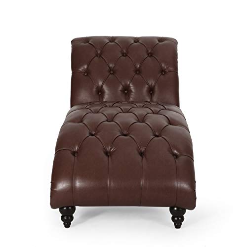 Christopher Knight Home Varnell Chaise Lounge, Dark Brown