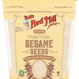 Bob's Red Mill White Hulled Sesame Seeds, Resealable Stan up Bag, 10 OZ