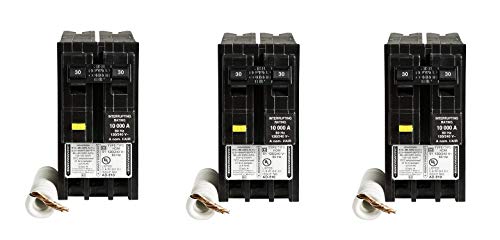 Square D by Schneider Electric HOM230GFIC Homeline 30 Amp Two-Pole GFCI Circuit Breaker, (Pack of 3)