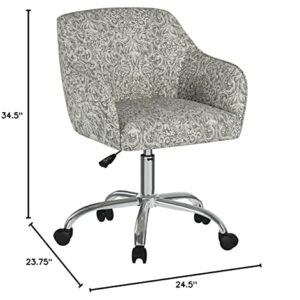 OSP Home Furnishings Ave Six Bristol Task Chair, Veranda Pewter