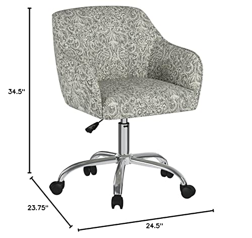 OSP Home Furnishings Ave Six Bristol Task Chair, Veranda Pewter