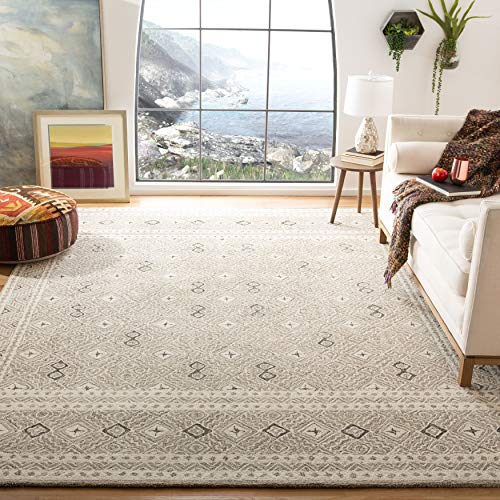 SAFAVIEH Micro-Loop Collection 8' x 10' Blue/Ivory MLP803M Handmade Premium Wool Area Rug