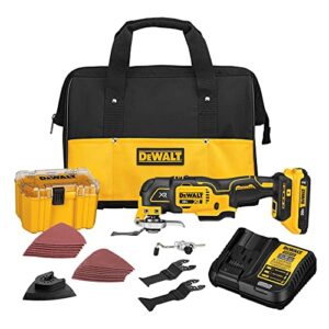 dewalt 20v max xr multi-tool kit, oscillating tool, 6-speed, quick blade change for multi-tool needs, cordless (dcs356d1)