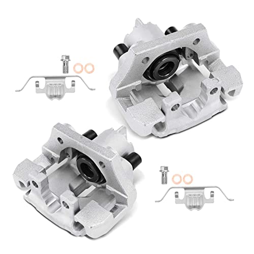 A-Premium Disc Brake Caliper Assembly with Bracket Compatible with Select BMW Models - 525i 04-07, 525xi 06-07, 528i 08-10, 528i xDrive 09-10, 530i 04-07, 530xi 06-07 - Rear Driver and Passenger Side