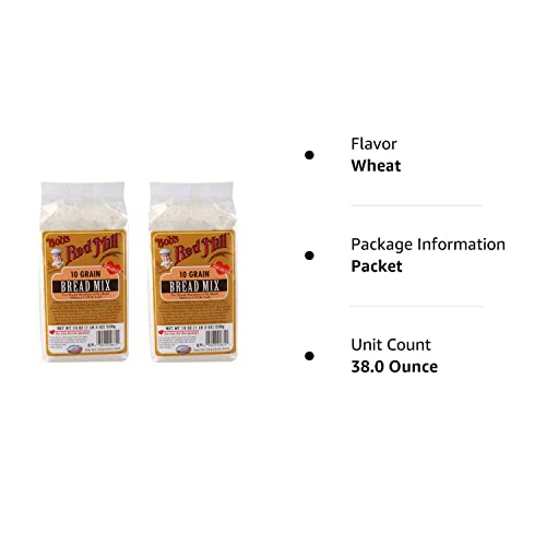 Bob's Red Mill Bread Mix, 10 Grain With Yeast Packet, 19 Ounce (Pack of 2)