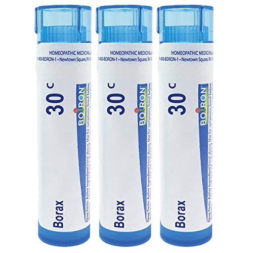 Boiron Borax 30c Homeopathic Medicine for Canker Sores - Pack of 3 (240 Pellets)