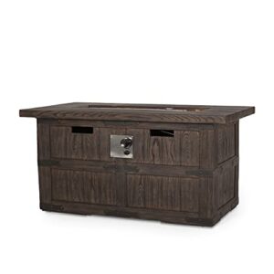 christopher knight home arnton fire pit, wooden brown