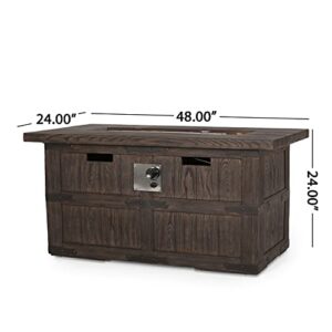 Christopher Knight Home Arnton Fire Pit, Wooden Brown