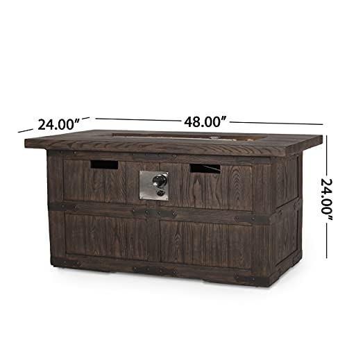 Christopher Knight Home Arnton Fire Pit, Wooden Brown