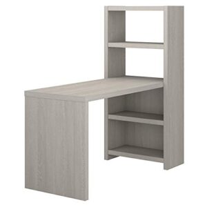 bush business furniture echo craft table, 56w, gray sand