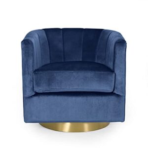 christopher knight home conrail club chair, cobalt + copper