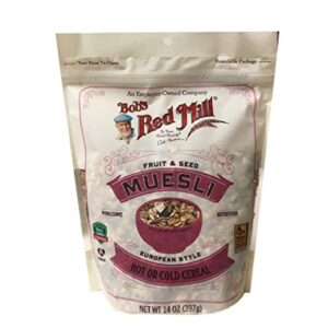 Bobs Red Mill New European Hot or Cold Cereal Museli 14oz, 1 Pack (Fruit & Seed)