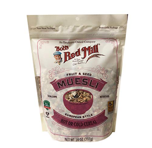 Bobs Red Mill New European Hot or Cold Cereal Museli 14oz, 1 Pack (Fruit & Seed)