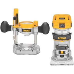 dewalt router fixed/plunge base kit, variable speed, 1.25-hp max torque (dwp611pk)