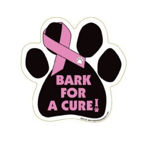 pet gifts usa bark for a cure – breast cancer paw support ribbon car truck & mailbox magnet