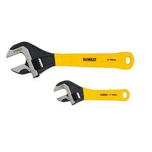 dewalt dwht75497 2 pc. dip grip adjustable wrench, yellow