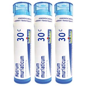 boiron natrum muriaticum 30c homeopathic medicine for runny nose – pack of 3 (240 pellets)