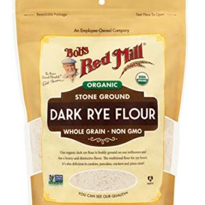 Bob's Red Mill Organic Dark Rye Flour, 20-ounce (Pack of 4)