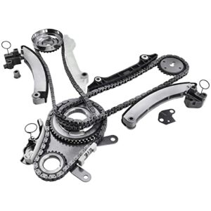 a-premium engine timing chain kit w/tensioner [fits sohc, 6cyl 3.7l] compatible with dodge dakota, durango, nitro, ram 1500 & jeep grand cherokee, commander, liberty & mitsubishi raider & ram dakota