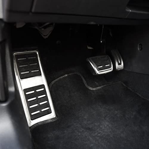 DRAXEZ Stainless Steel Car Pedals Fuel Brake Pedal Rest Foot Pedal Cover，for Audi A3 8V Sportback Cabrio Limousine S3 RS3 Auto Parts