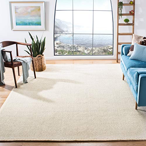 SAFAVIEH Palm Beach Collection 8' x 10' Ivory PAB617A Hand-Knotted Sisal & Wool Area Rug