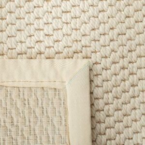 SAFAVIEH Palm Beach Collection 8' x 10' Ivory PAB617A Hand-Knotted Sisal & Wool Area Rug