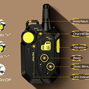 PATPET Shock Collar for Medium Large Dog(15-150lbs) - 3/4 Mile Range E Collar, Dog Training Collar with Remote