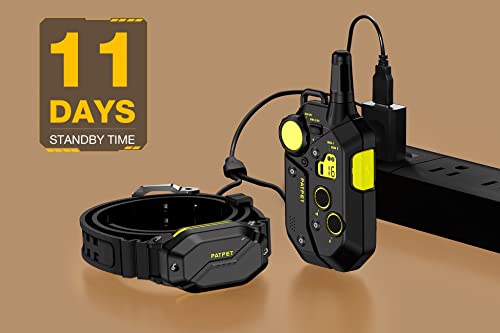 PATPET Shock Collar for Medium Large Dog(15-150lbs) - 3/4 Mile Range E Collar, Dog Training Collar with Remote