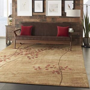 Nourison Somerset Rustic Latte 7'9" x 10'10" Area-Rug, Easy-Cleaning, Non Shedding, Bed Room, Living Room, Dining Room, Kitchen (8x11)