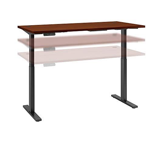 Bush Business Furniture Move 60 Series Height Adjustable Standing Desk, 72W x 30D, Hansen Cherry with Black Base