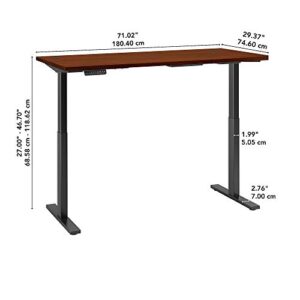 Bush Business Furniture Move 60 Series Height Adjustable Standing Desk, 72W x 30D, Hansen Cherry with Black Base