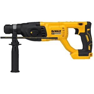 dewalt 20v max* xr rotary hammer drill, d-handle, 1-inch, tool only (dch133b)