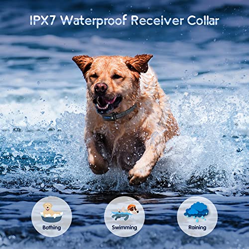 PATPET Dog Shock Collar 3000FT Electric Dog Training Collar with Remote Dog Clicker Include Rechargeable & IP67 Waterproof E Collar, Beep Vibration Shock Collar for Small Medium Large Dog (10-130lbs)