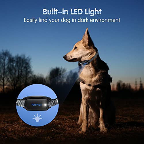 PATPET Dog Shock Collar 3000FT Electric Dog Training Collar with Remote Dog Clicker Include Rechargeable & IP67 Waterproof E Collar, Beep Vibration Shock Collar for Small Medium Large Dog (10-130lbs)