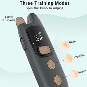 PATPET Dog Shock Collar with Remote - 3 Modes Rechargeable Shock Collar for 2 Dogs, IPX7 Waterproof Dog Training Collar with Remote Security Keypad